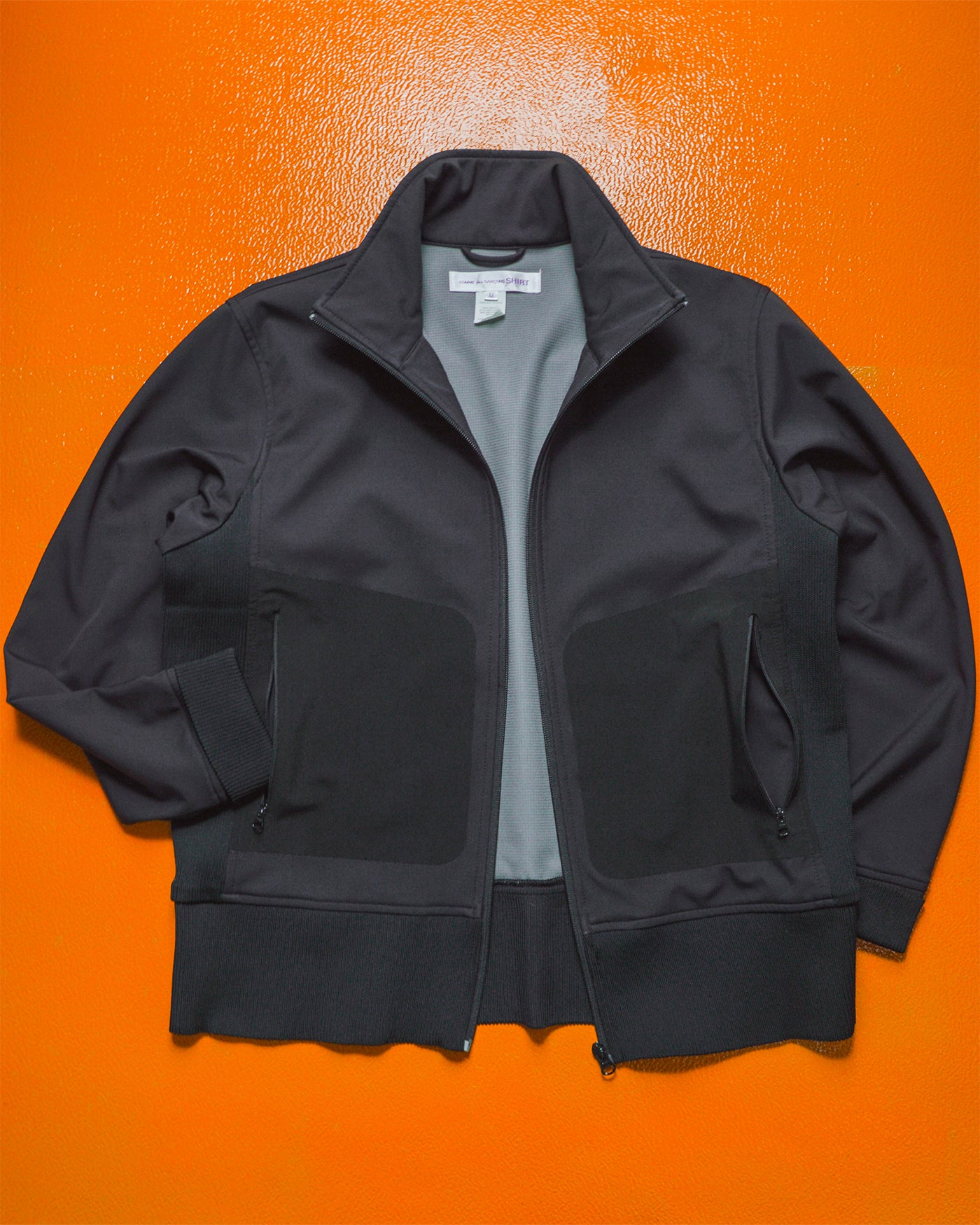 Comme des Garcons CdG Shirt Laser Cut Patch Pocket Ribbed Panel Jacket ...